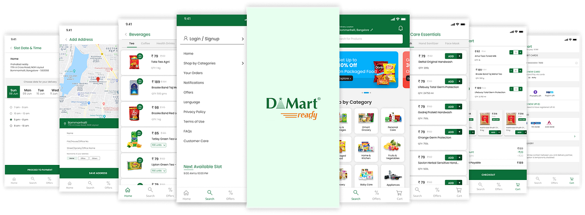 DMart Ready Online Grocery Shopping App Redesign — UI/UX Case Study ...