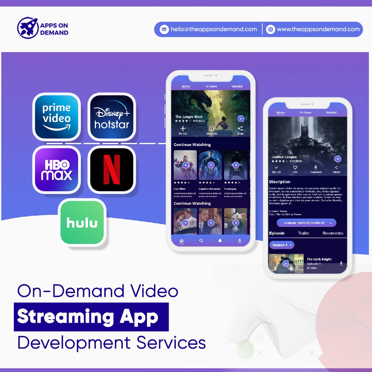 On-Demand Video Streaming App Development Company | White-Label Mobile ...