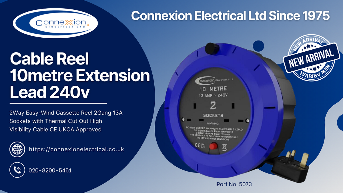 2Way Cable Reel 10m Extension Lead 240v | by Connexionelectrical | Feb ...