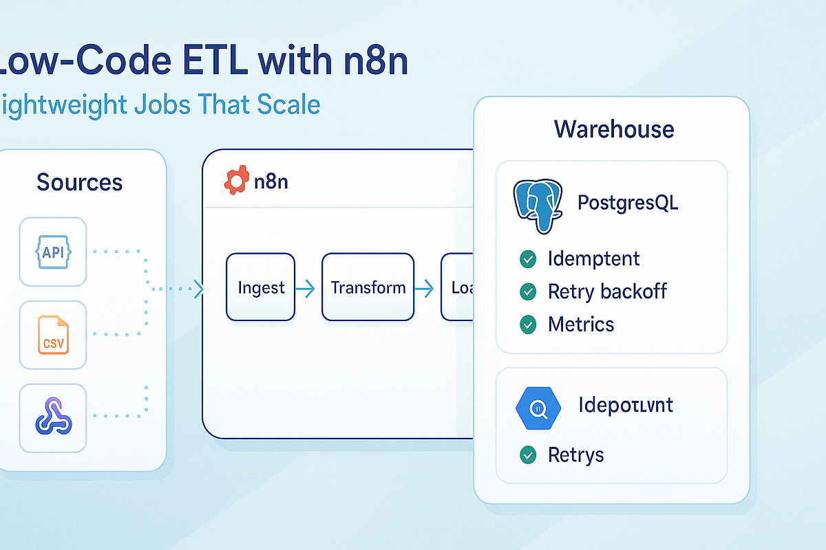 Low-Code ETL with n8n That Actually Scales | by Nexumo | Medium