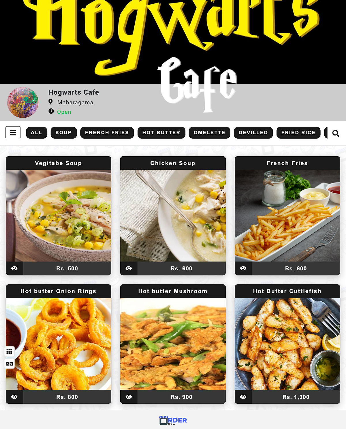 🏰🔮Hogwarts Cafe : Digital Menu 🧙🍰 Step into a world of culinary ...