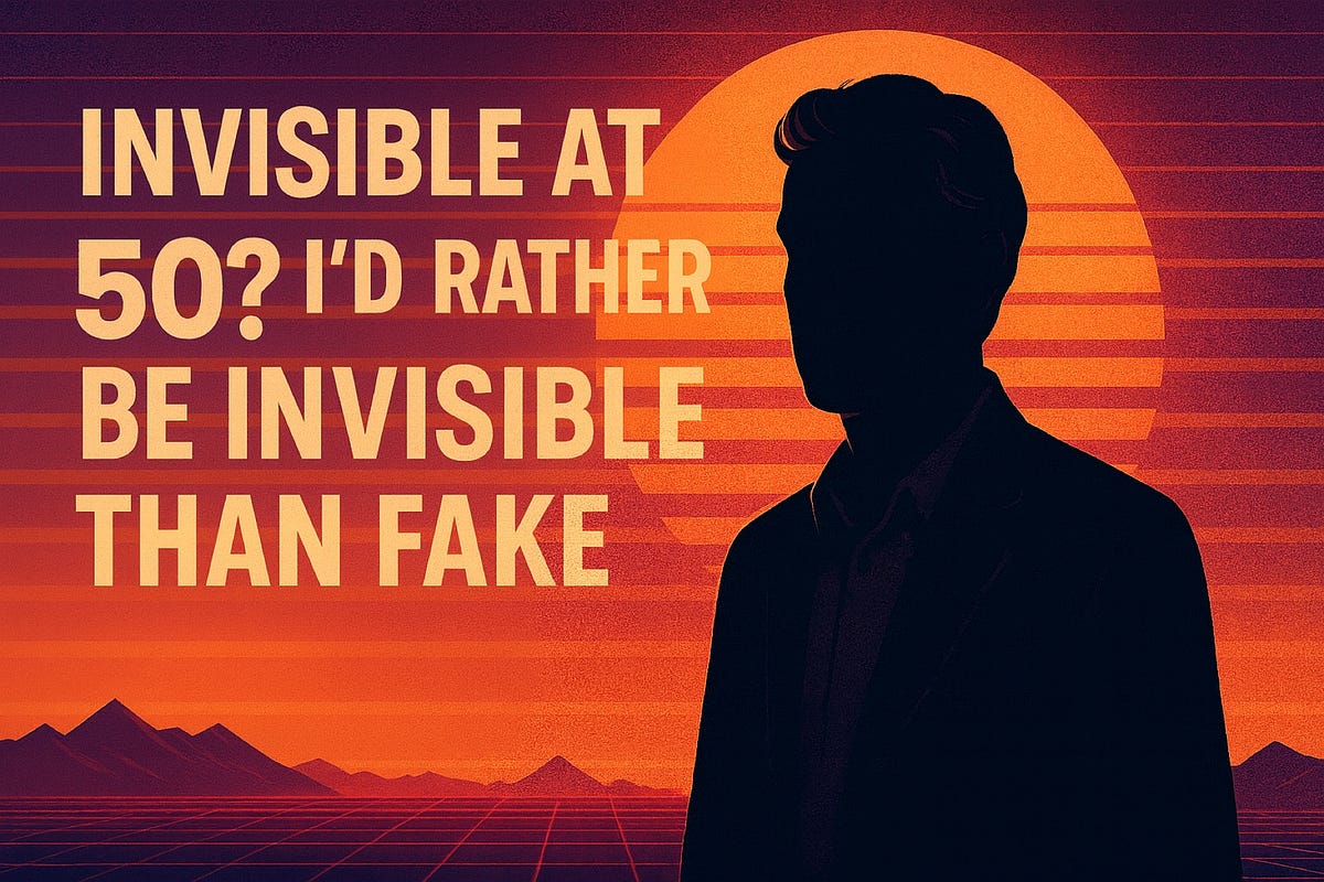 Invisible at 50? I’d Tather Be Invisible Than Fake | by Rafael Trava de ...