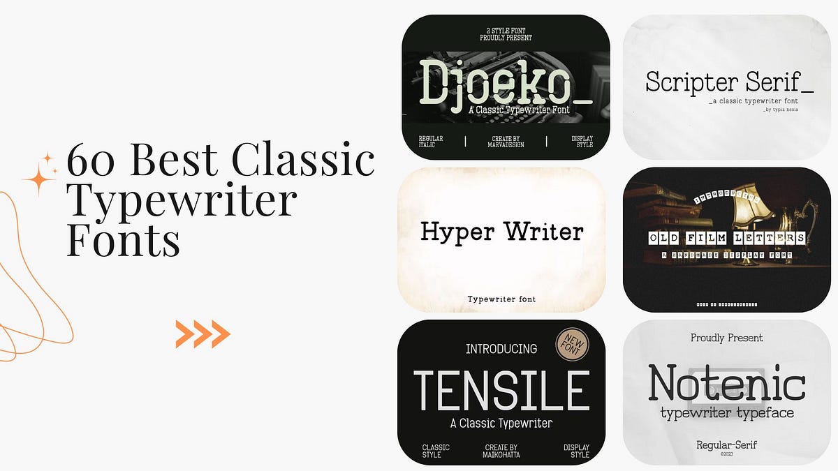 60 Best Classic Typewriter Fonts in 2024 | Bootcamp