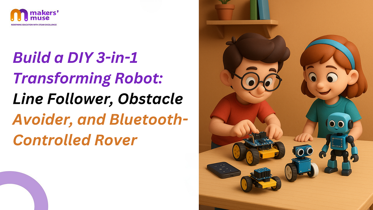 Build a DIY 3-in-1 Transforming Robot: Line Follower, Obstacle Avoider ...