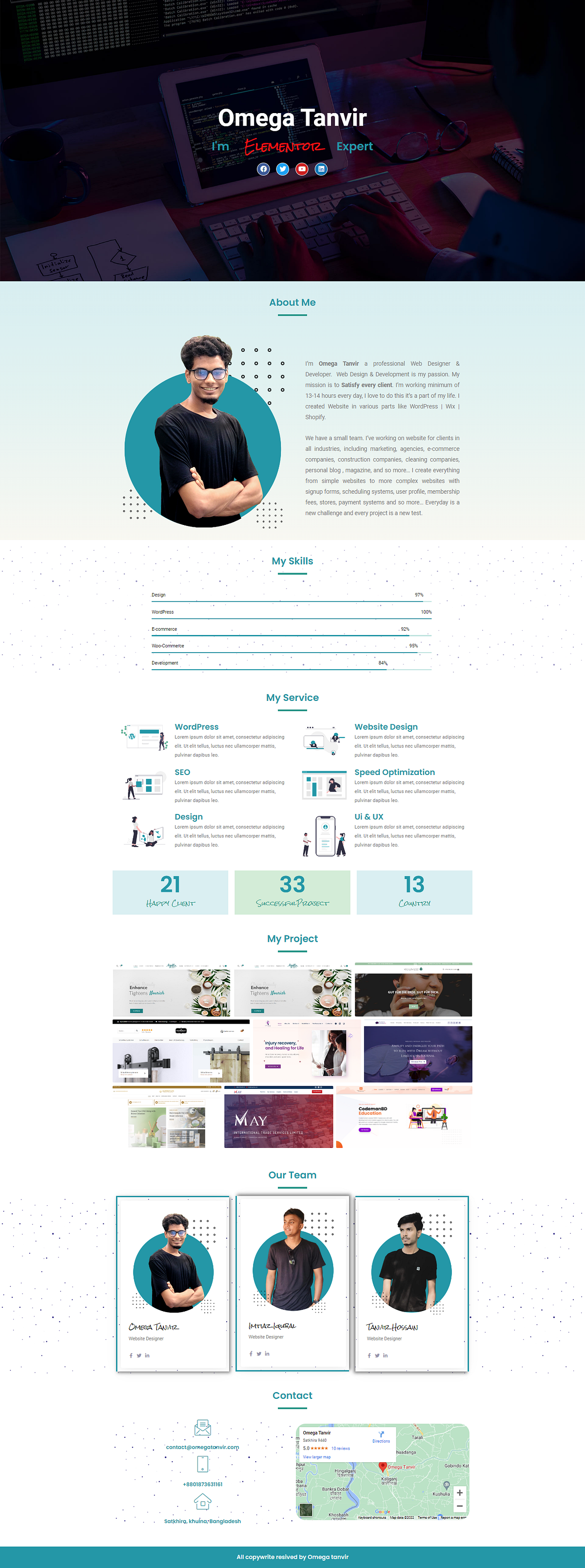 Portfolio Landing Page Design… - Md Tanvir Ahmed - Medium