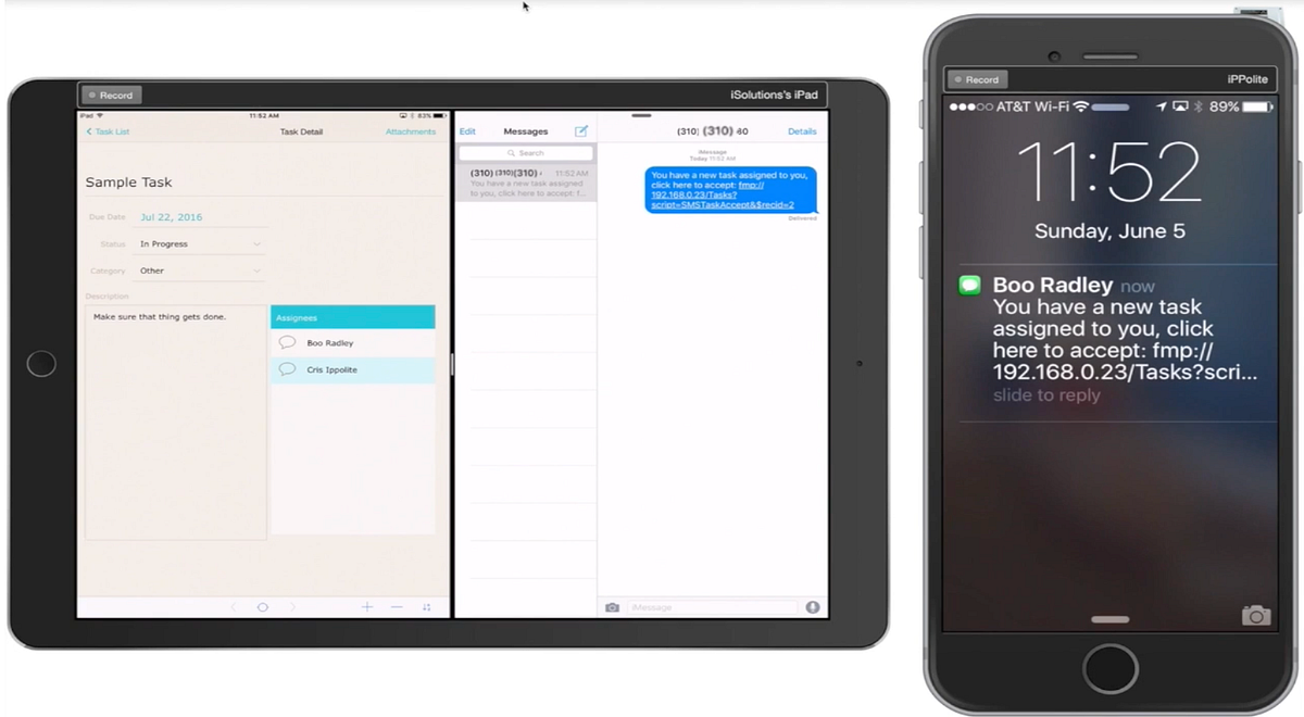 FileMaker Go and iOS Apps — One Step Integration using FMPURL | by iSolutions | Medium