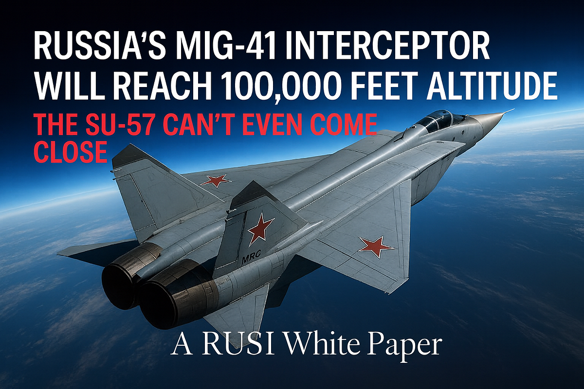 Russia’s MiG-41 Interceptor Will Reach 100,000 Feet Altitude. The Su-57 ...