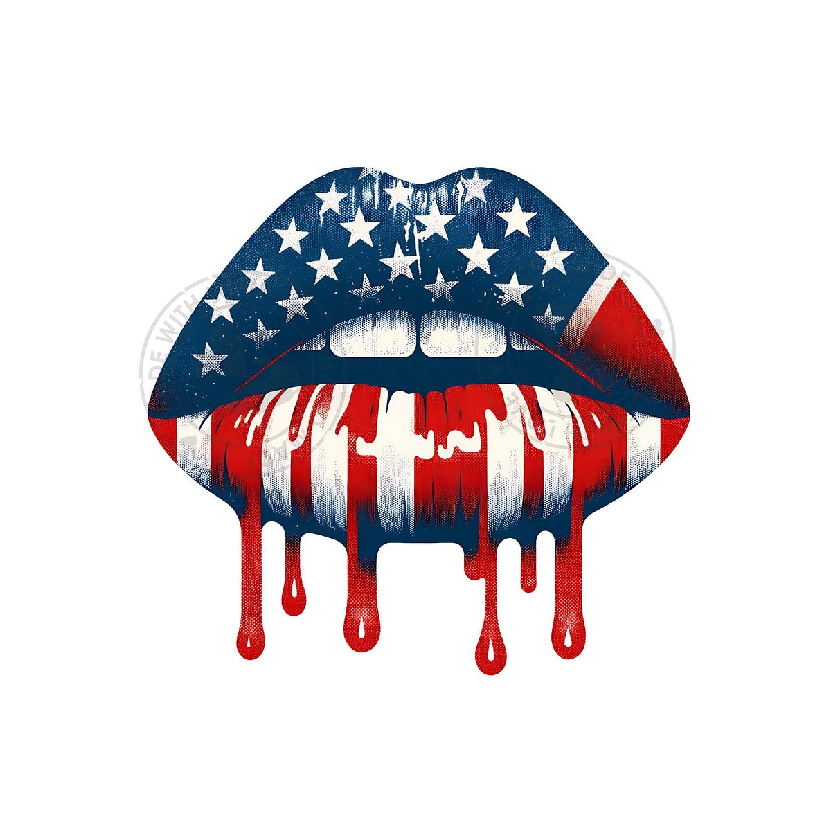 July 4th png | American Flag Lips PNG | America lips Png | America png ...