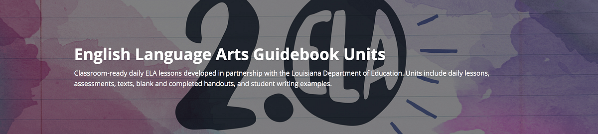 ELA Guidebook Units from the Louisiana Department of Education | by Amy ...