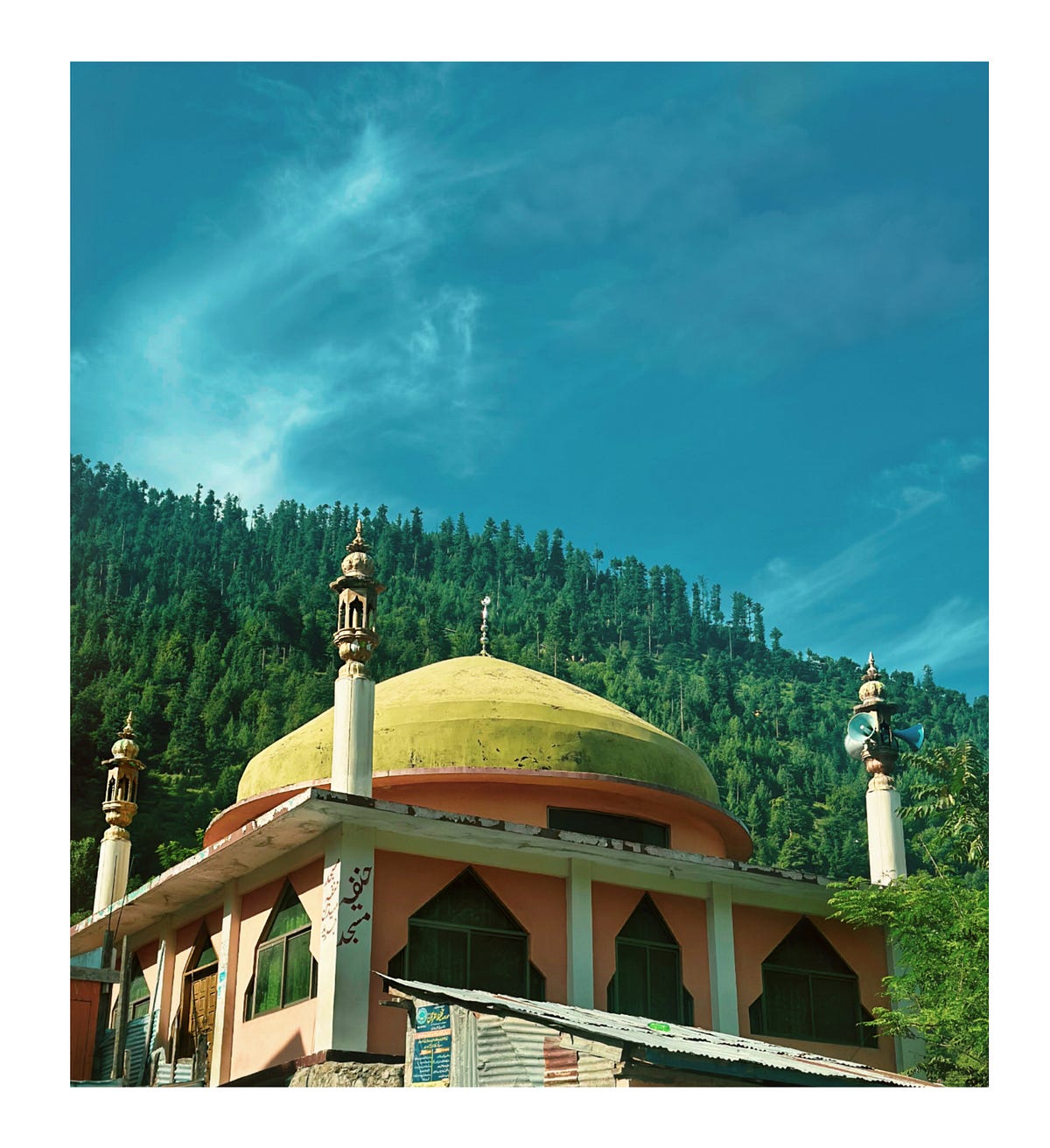A mosque situated in a mountainous area often benefits from the ...