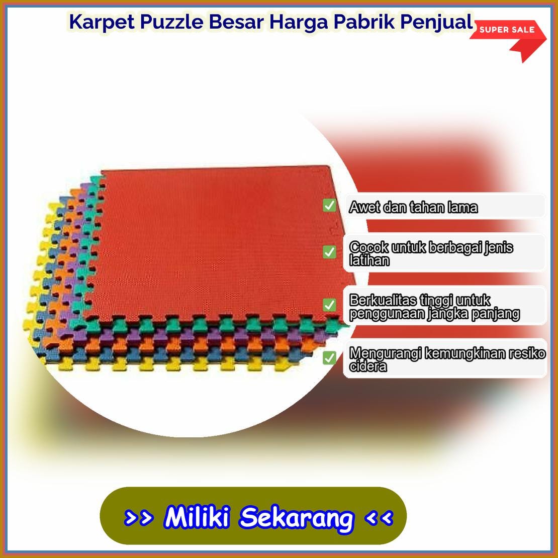 Karpet Puzzle Besar Harga Pabrik Penjual - Harga Matras Taekwondo - Medium