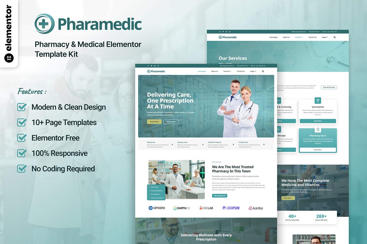 Pharamedic: Modern Healthcare Website Design - joehar23 - Medium