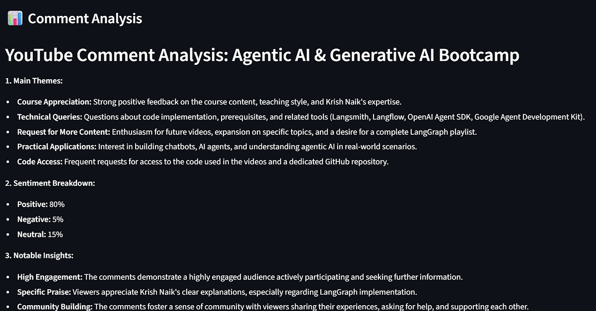 📊 Introducing: AI-Powered YouTube Comment Analyzer | by Sambathraj | Sep, 2025 | Medium