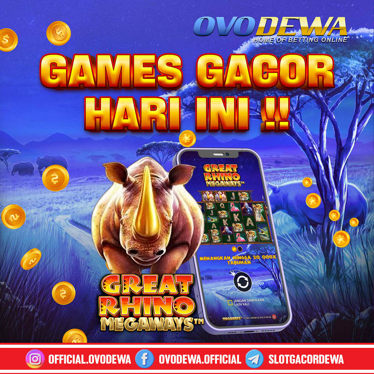 Mainkan segera game-game GACOR lainnya hanya di OVODEWA dan dapatkan ...