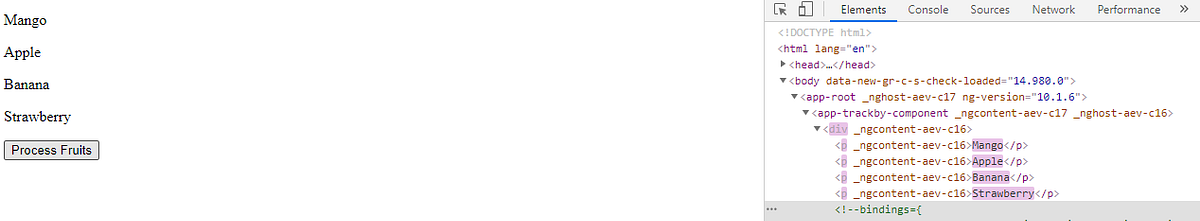 trackBy function with*ngFor directive to improve performance | by Purnachandraraokota | Medium