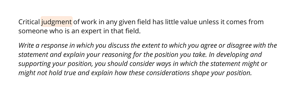 (May 2nd 2024) Topic92 | Critical Judgement | by justdoitjun | Medium
