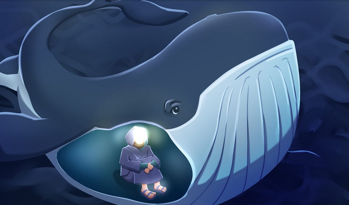 “The Angel Praying in the Whale’s Mouth” | by Papergazellestudio | Nov ...