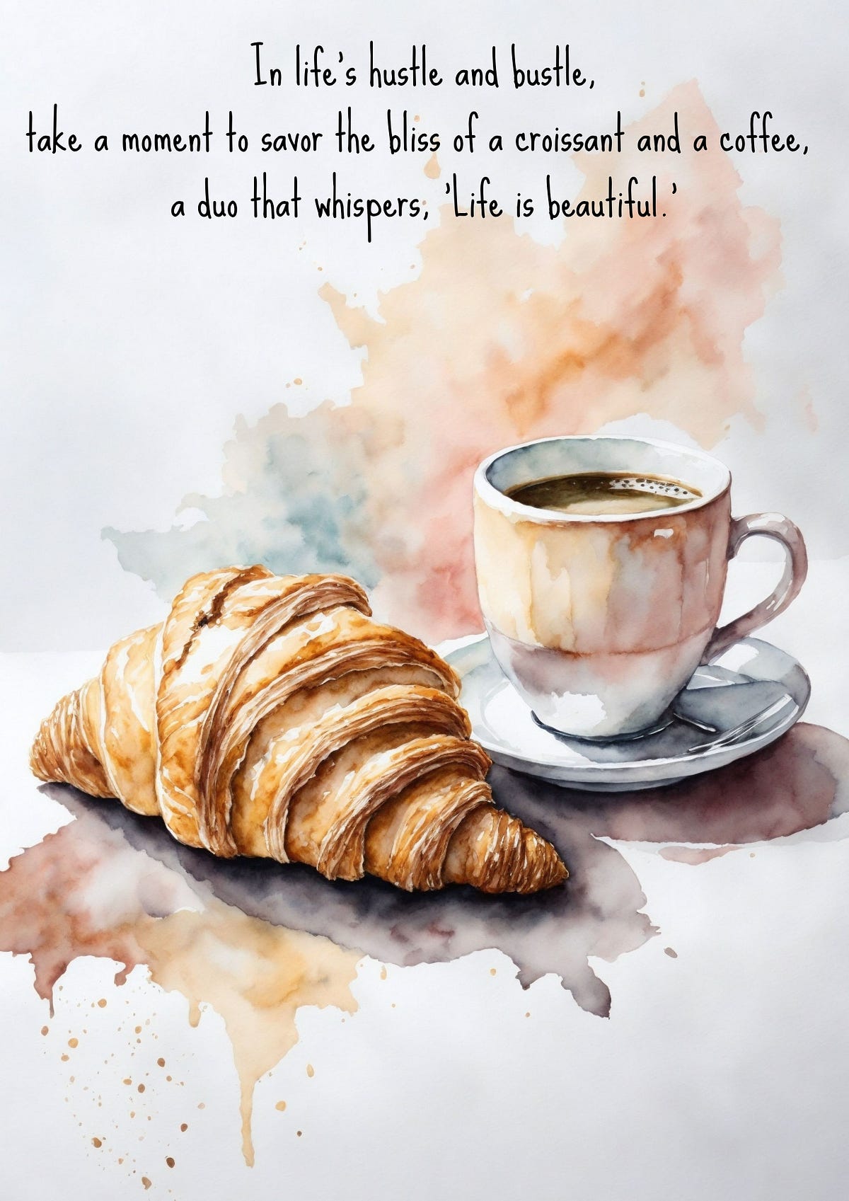 What more do we need than coffee & croissant | by Ballad Belle | Medium