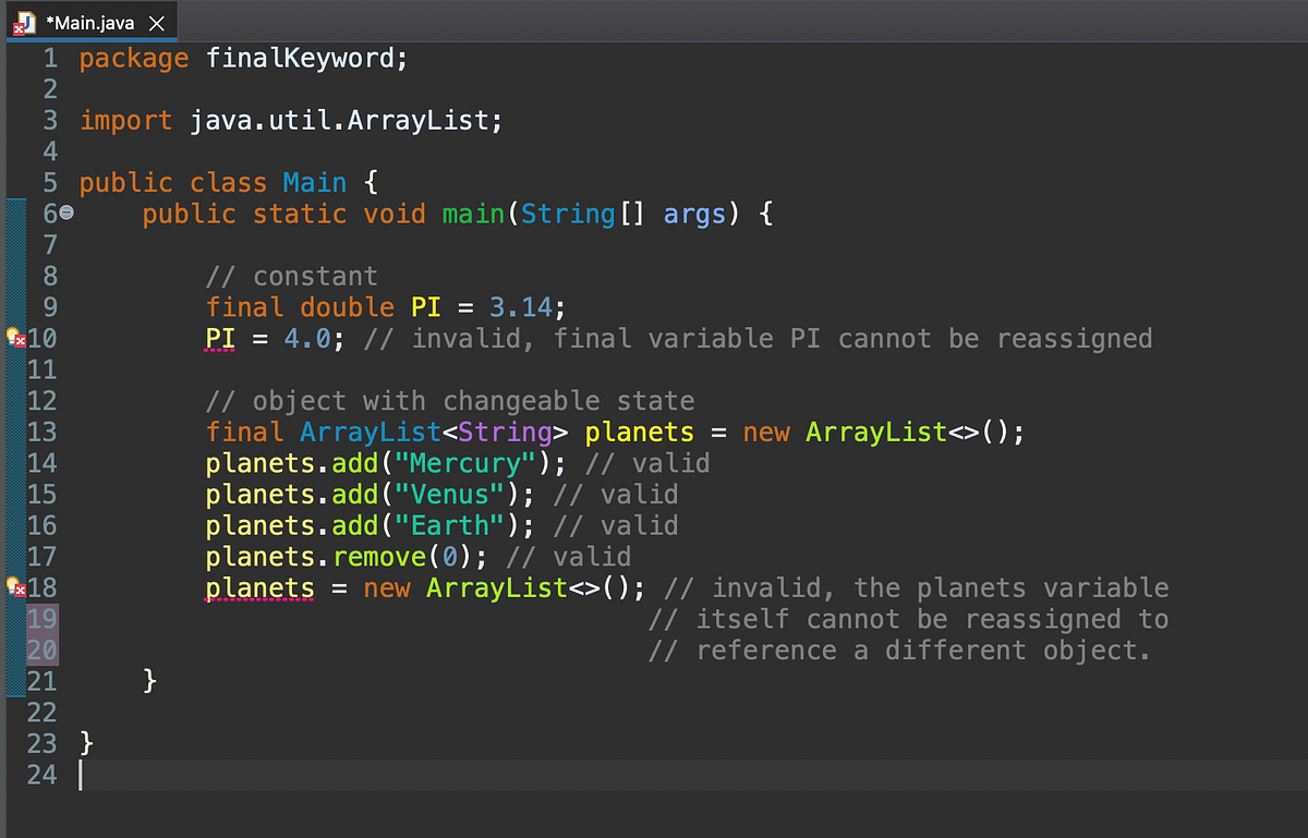 The ’final’ keyword in Java. The ’final ’ keyword is a non-access… | by ...