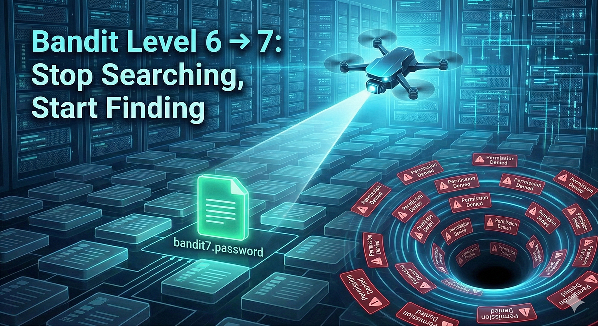 Bandit Level 6 to 7: Stop Searching, Start Finding | by Sivanesan M ...