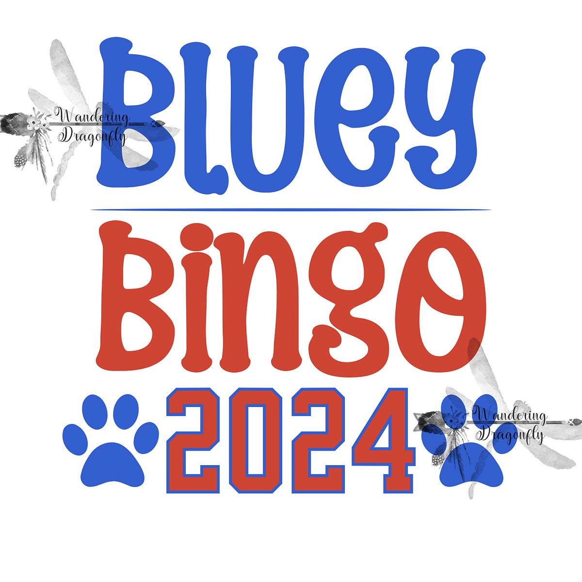 Bluey Bingo 2024 | PNG File | Bluey Inspired | Digital Download ...