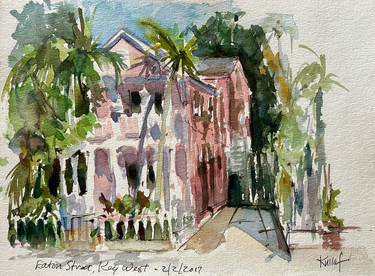 Key West: an Artist’s Paradise. Pink houses, exotic plants, and rainbow ...