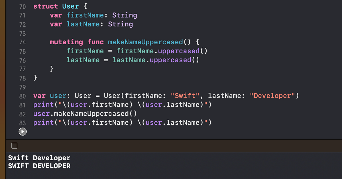 Mutating keyword in Swift. Hey folks!! | by Taslim Ansari | Jul, 2024 | Medium