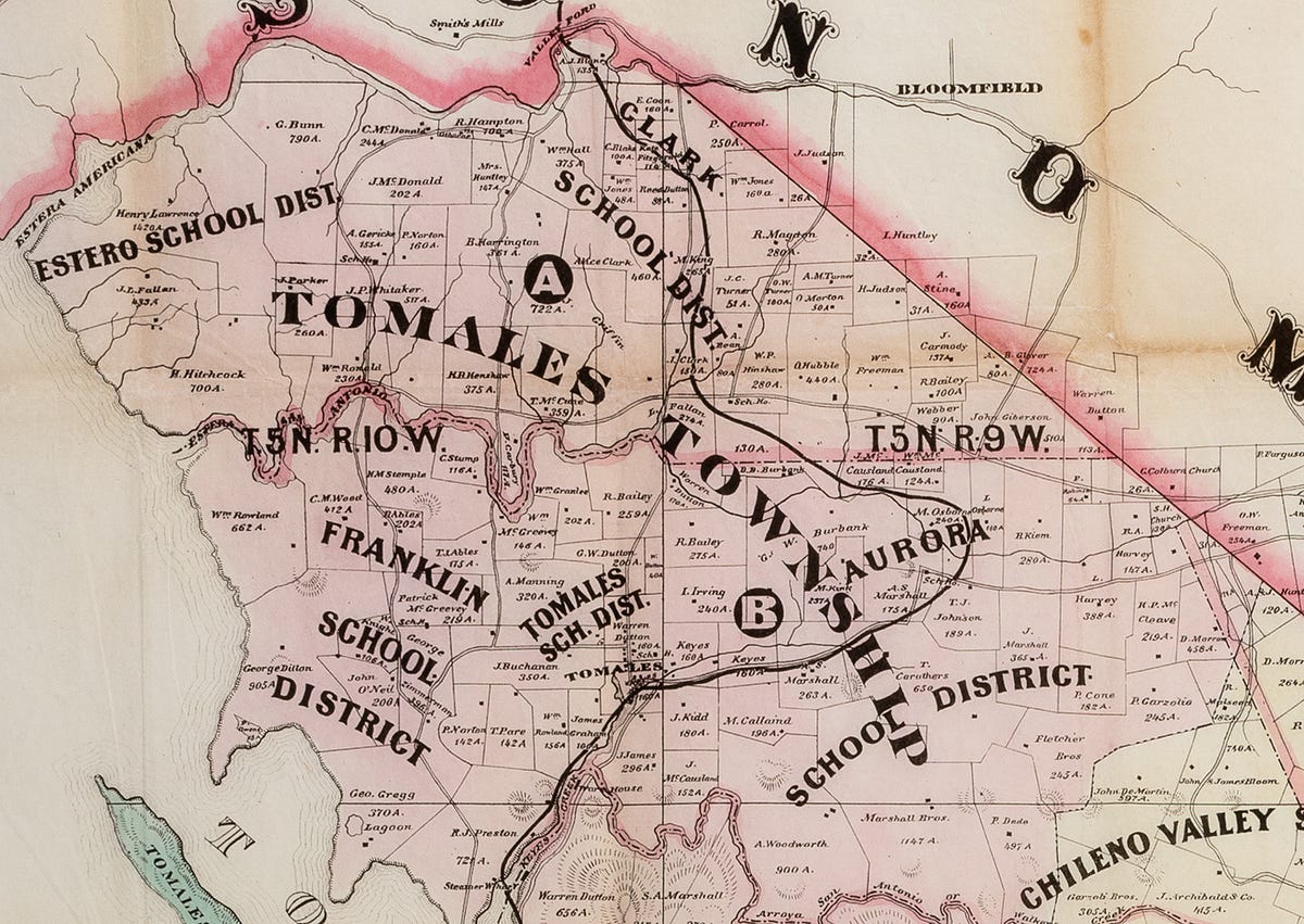 Drawing Lines on the Map of Marin | by Anne T. Kent California Room ...