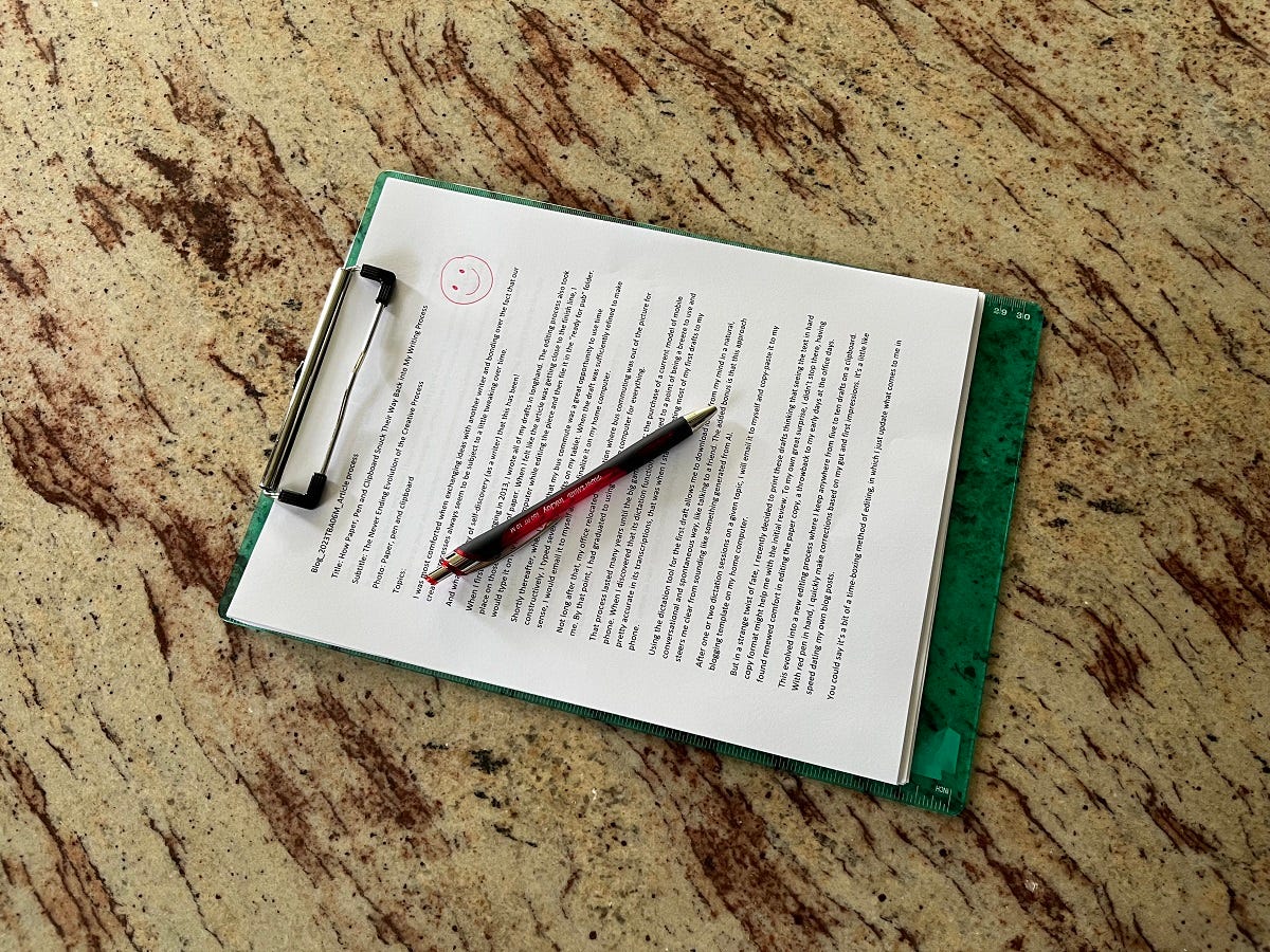 How Paper, Pen and Clipboard Snuck Their Way Back into My Writing Process | by Andre Begin | Aug ...