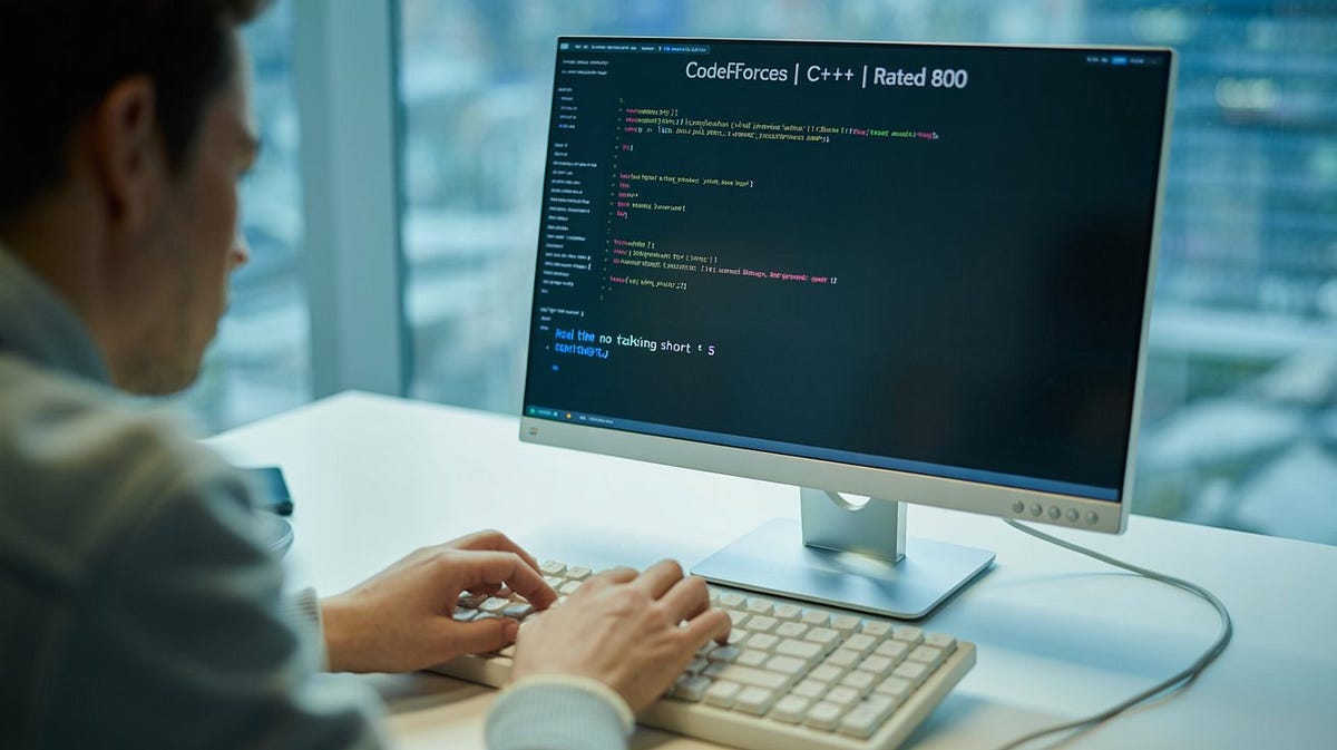 Codeforces | C++ | Rated 800 | HHKB Type-S | real time | no talking ...
