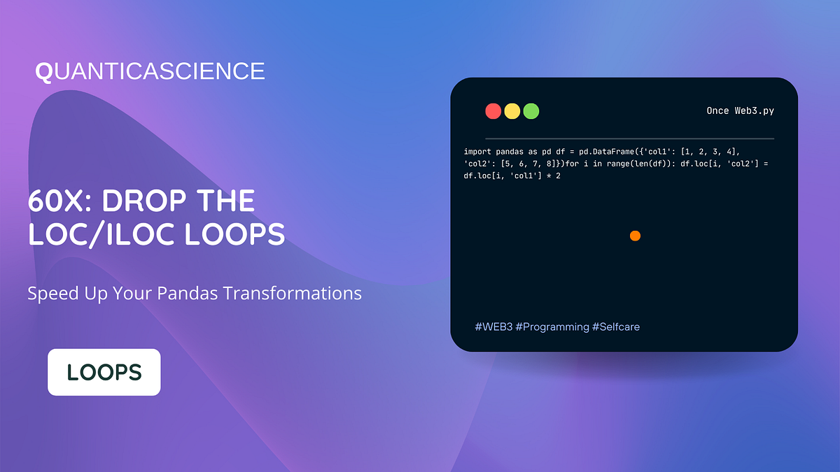 Speed Up Your Pandas Transformations by 60x: Drop the loc/iloc Loops! | by QuanticaScience | Medium