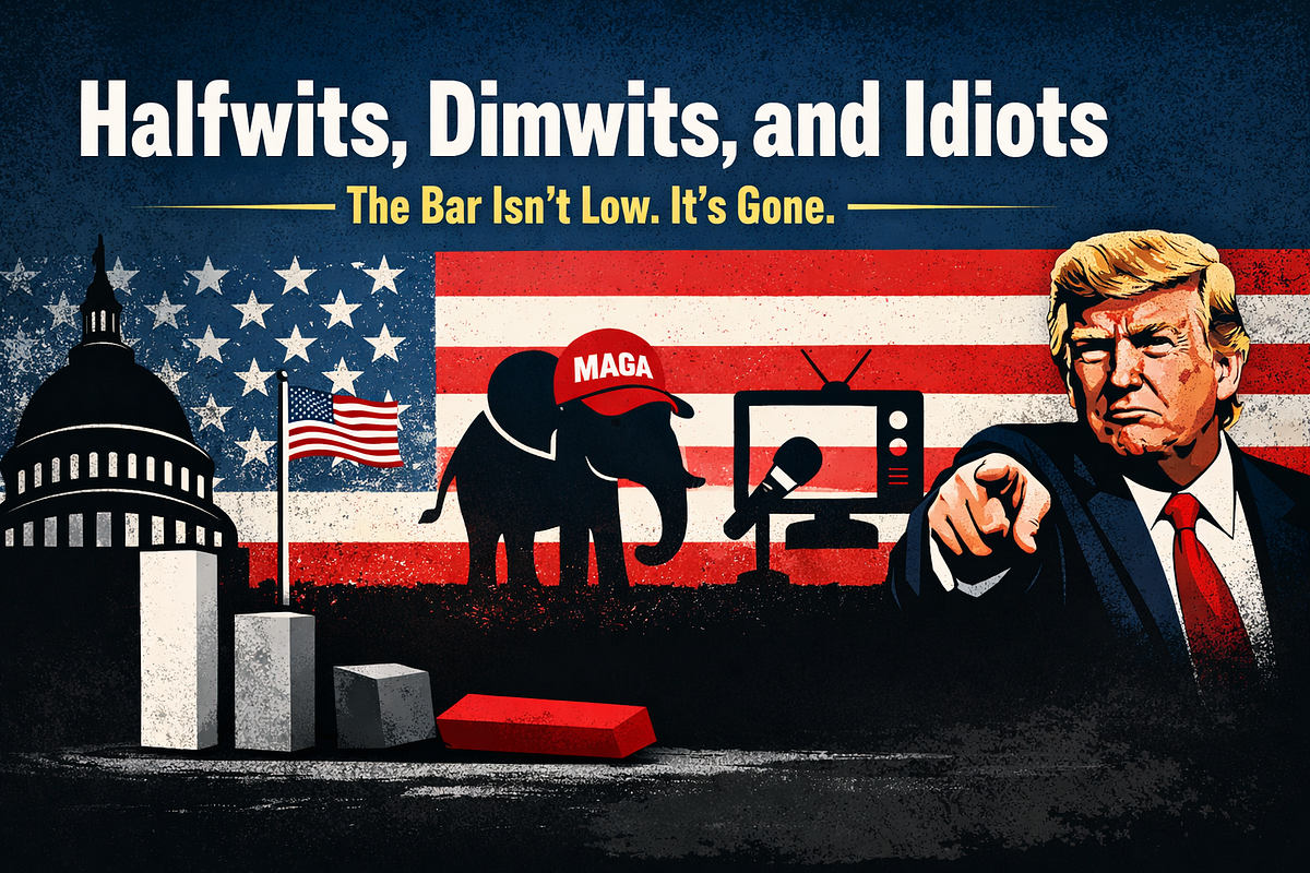 Halfwits, Dimwits, and Idiots. The Bar Isn’t Low. It’s Gone. | by ...