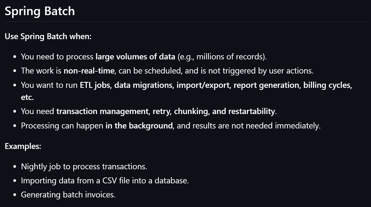 🚀Tips!!! When to Use Spring Batch or Synchronous and Asynchronous ...