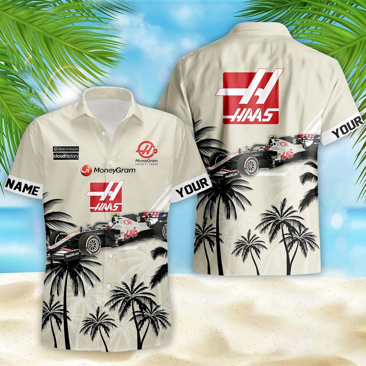 Own the Summer with a Personalized Haas F1 Racing Team Hawaiian Shirt ...