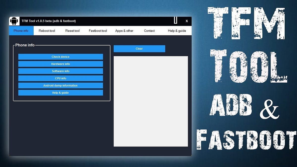 Tfm Android Tool 105 Adb Fastboot Tool Remove Pattern