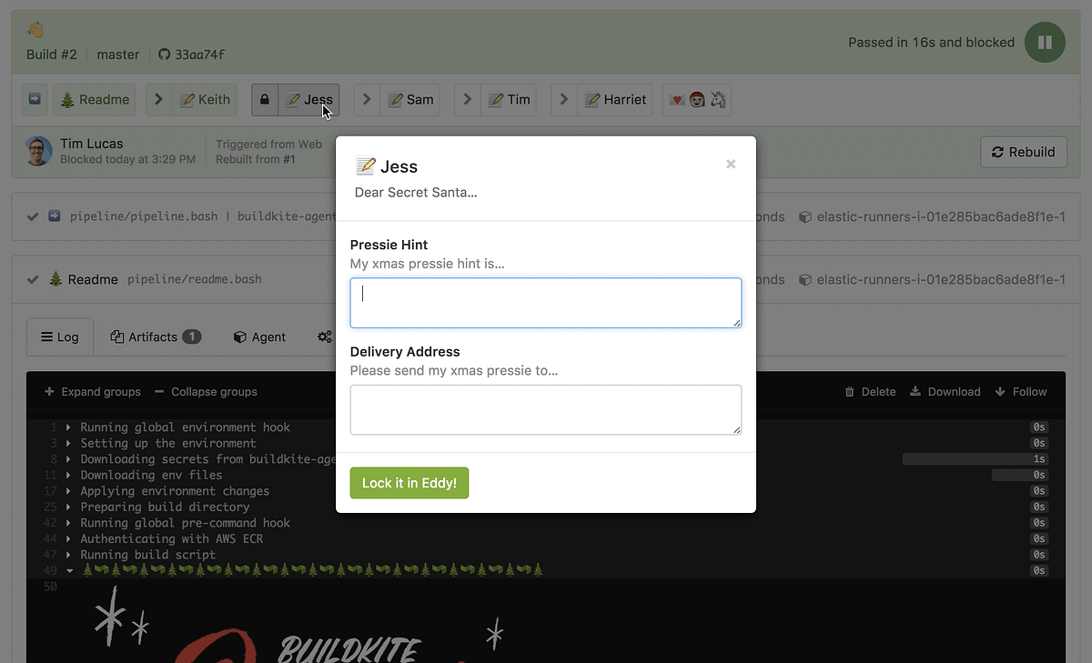 New in Buildkite: block step input fields | by Harriet | Building Buildkite | Medium