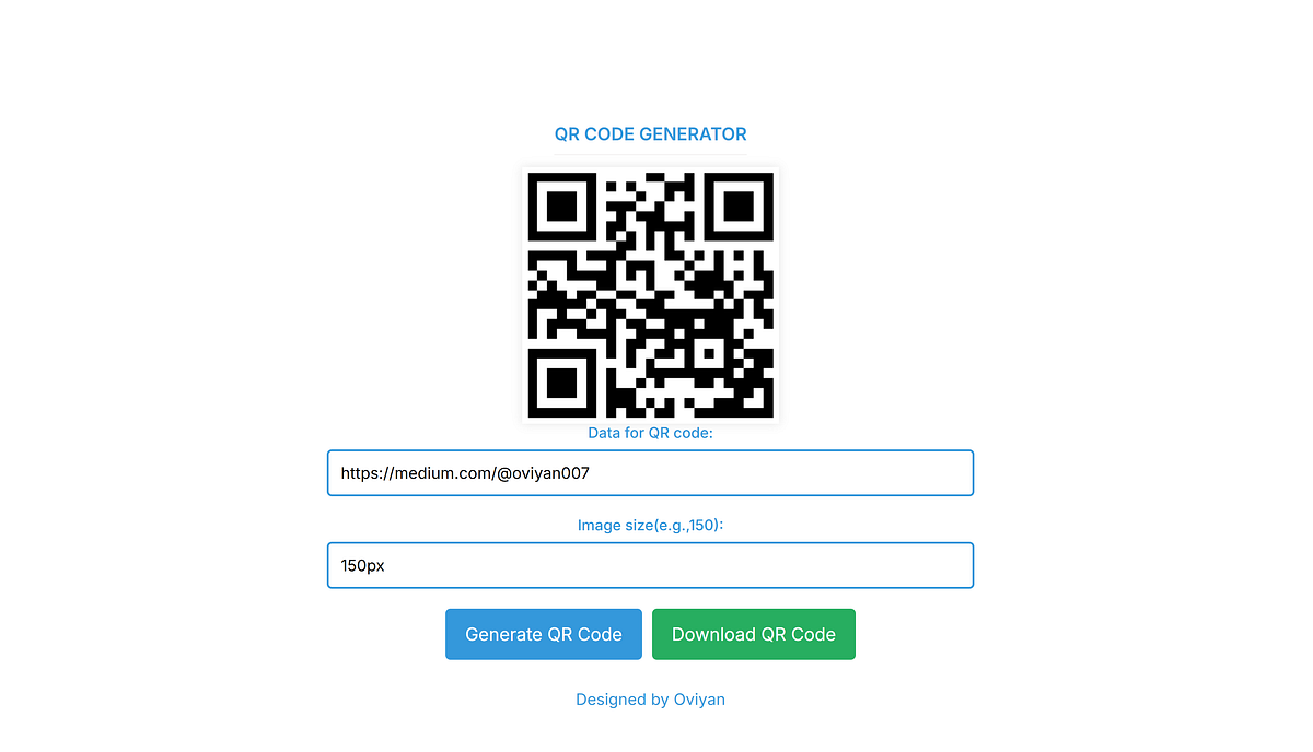 How I Built a QR Code Generator with ReactJS | by Oviyan S | Medium