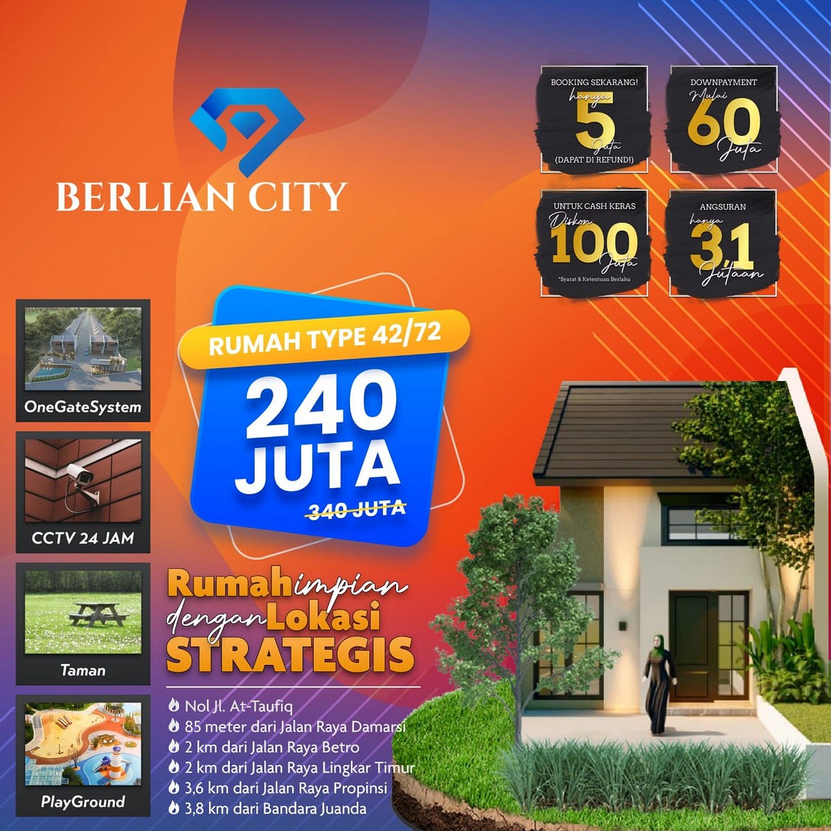 Terbaru , WA 0823–3511–9990, Perumahan Baru Dekat Surabaya Hanya 200 Juta-an, Berlian City | by ...