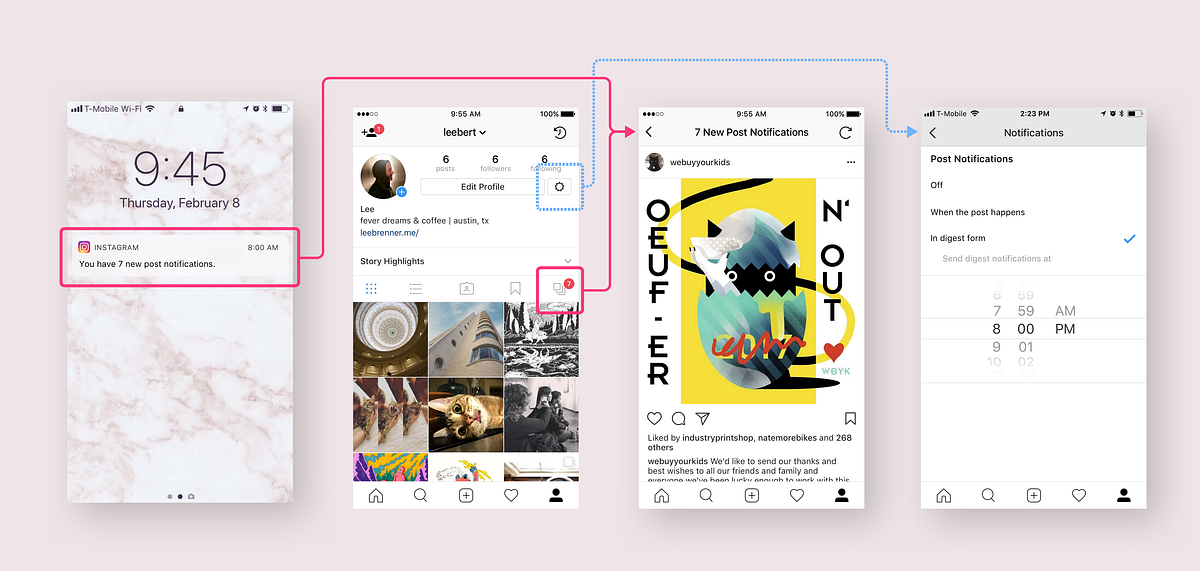 Rethinking Instagram Post Notifications | by Lee Brenner | Medium