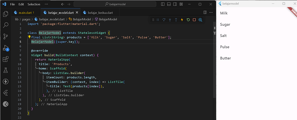 listview.builder implementasi model | by Andi Ismail | Medium