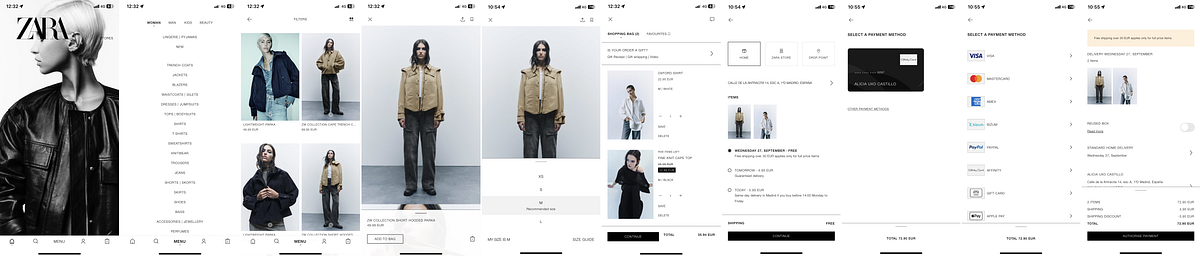ZARA App WIREFRAMES: UX Case Study | by Alicia Uxó Castillo | Sep, 2023 ...