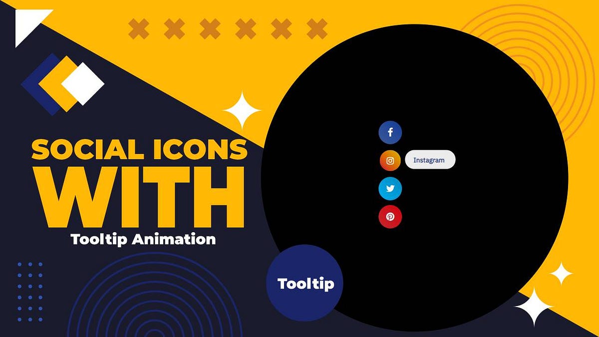 How To Create An Animated Share Button With Tooltip Animation By