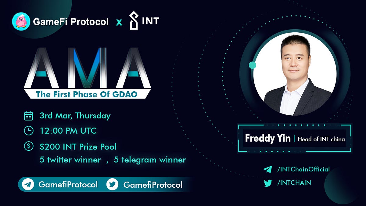 Recap: The first phase of GDAO AMA with INTCHAIN | by GameFi Protocol ...