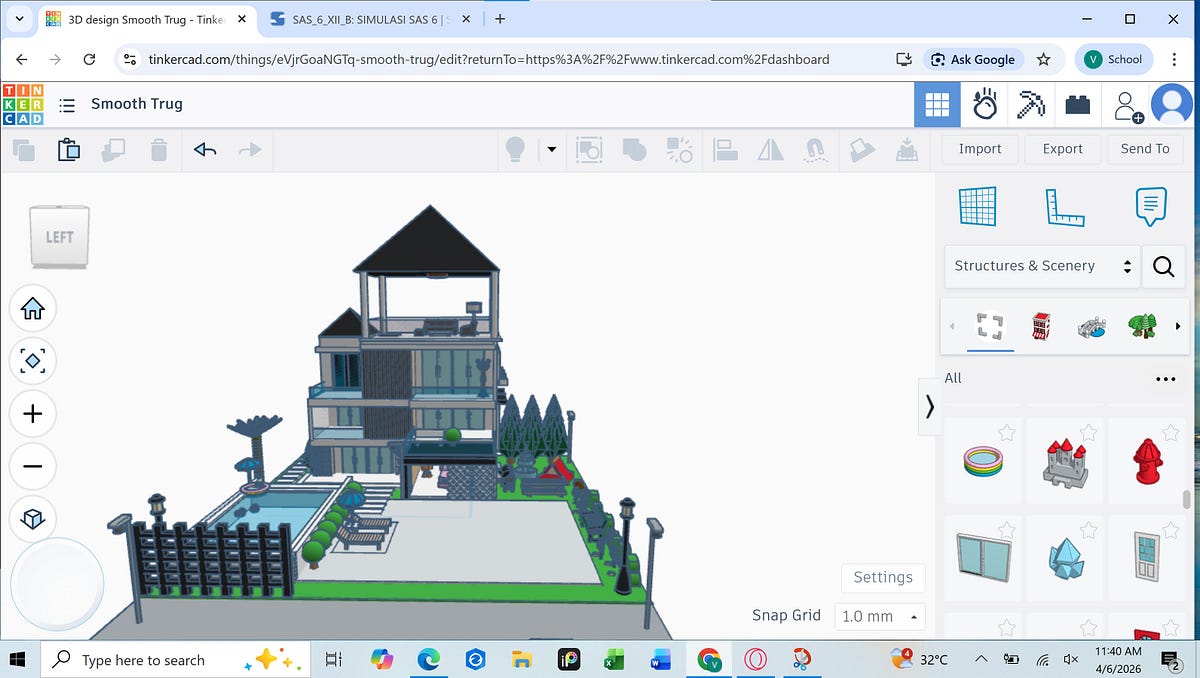 Merancang Model Rumah 3D yang Modern Menggunakan Tinkercad | by Viola ...