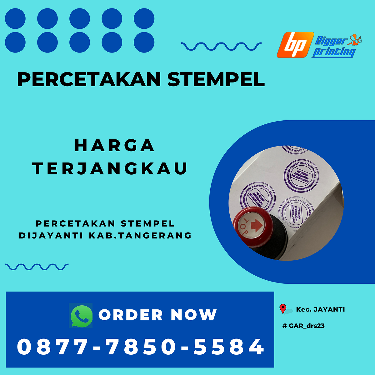 HARGA TERJANGKAU, Wa./Call. 0877-7850-5584, Percetakan Stempel di ...