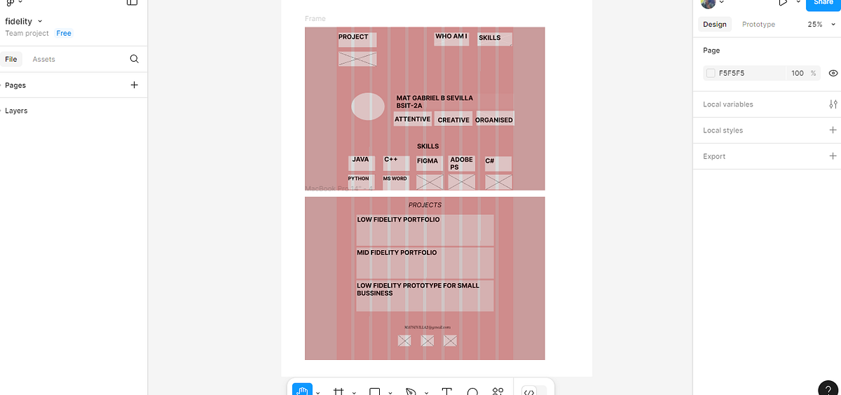 Convert your Personal Porfolio — Low-Fidelity to Mid-Fidelity: | by Mat ...
