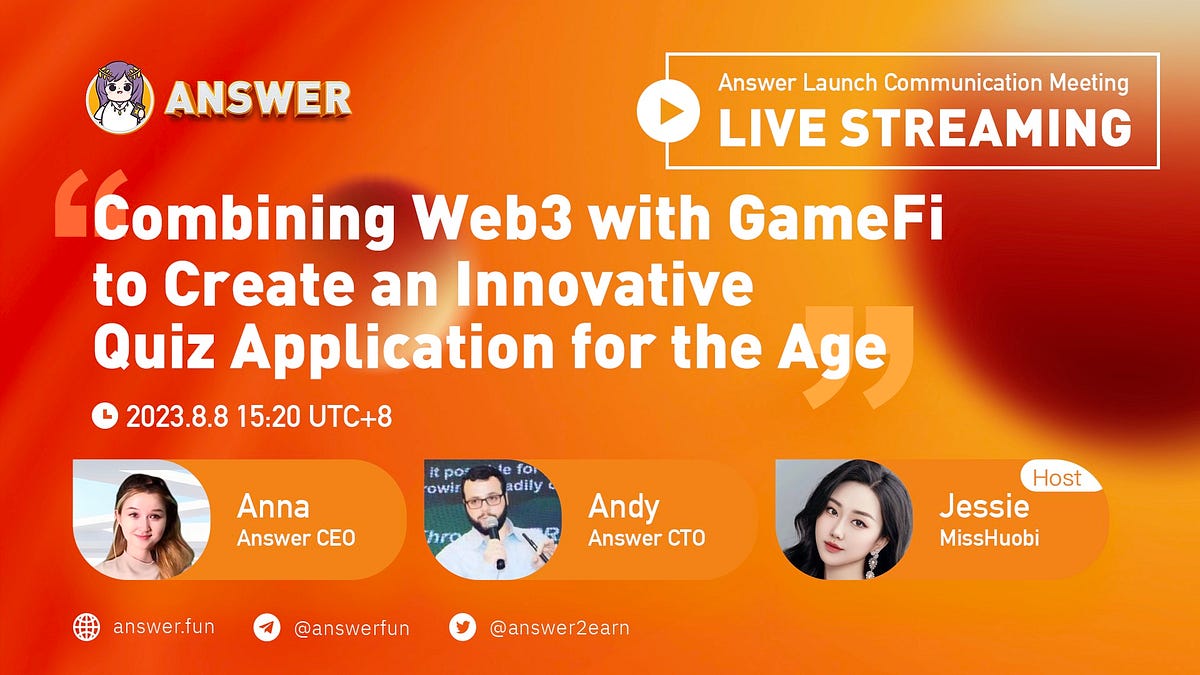 Live AMA Recap — Combining Web3 with GameFi to Create an Innovative ...