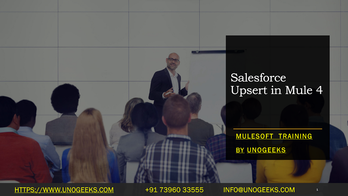 Salesforce Upsert in Mule 4. To perform an upsert operation in Mule ...