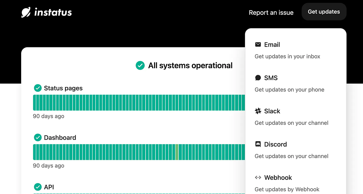 Product Review: Instatus Page Status Tool | by Intelligent Design | Medium