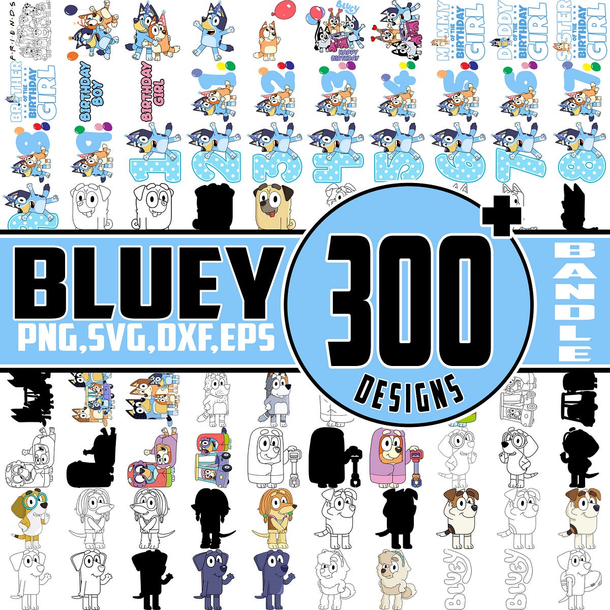 Bluey Bundle,Bluey file digital ,Bluey svg ,Bluey png | by Philip ...